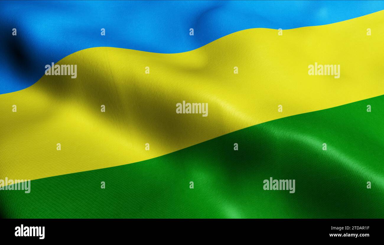 3D Illustration of a waving Puerto Rico City flag of Hatillo Stock ...