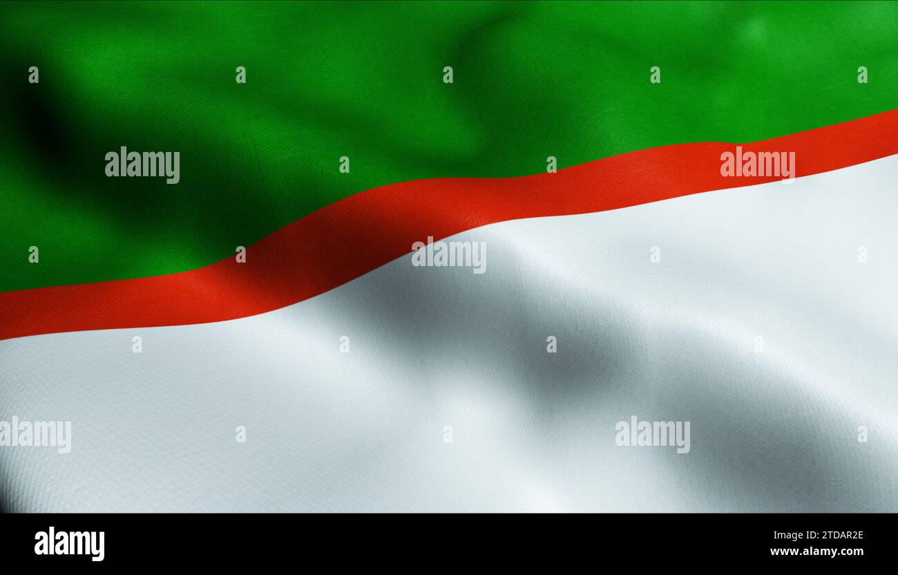 3D Illustration of a waving Puerto Rico City flag of Florida Stock ...