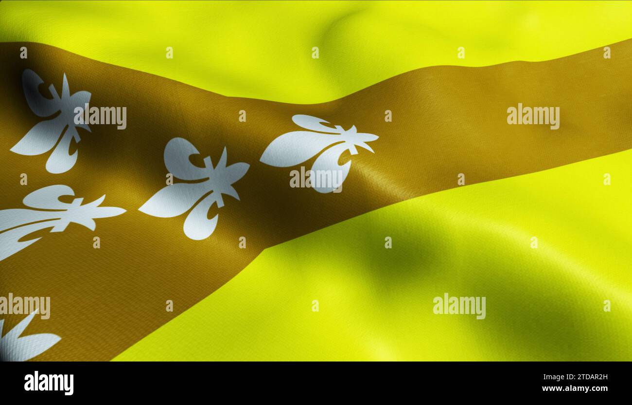 3D Illustration of a waving Puerto Rico City flag of Dorado Stock Photo ...