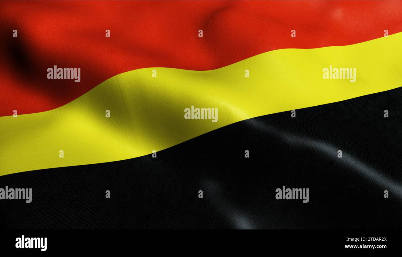 3D Illustration of a waving Puerto Rico City flag of Coamo Stock Photo ...