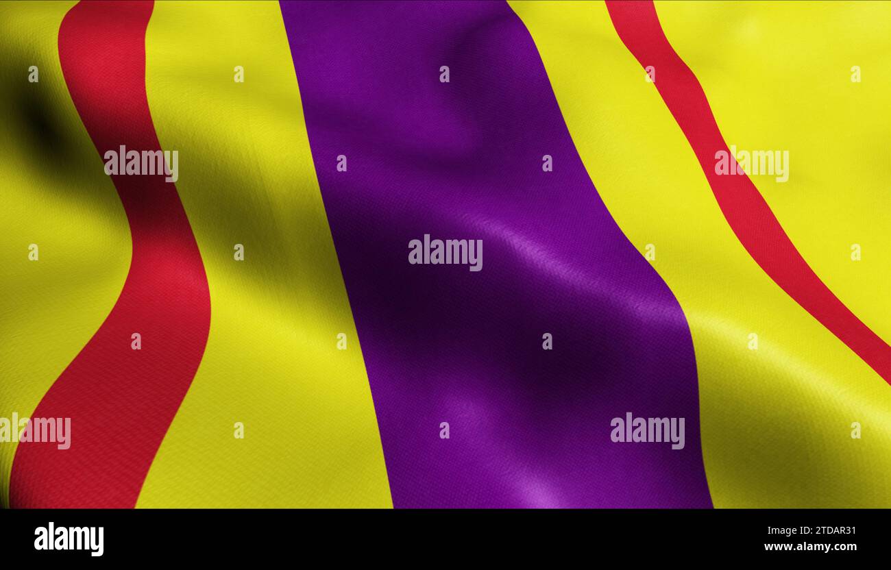 3D Illustration of a waving Puerto Rico City flag of Ciales Stock Photo ...