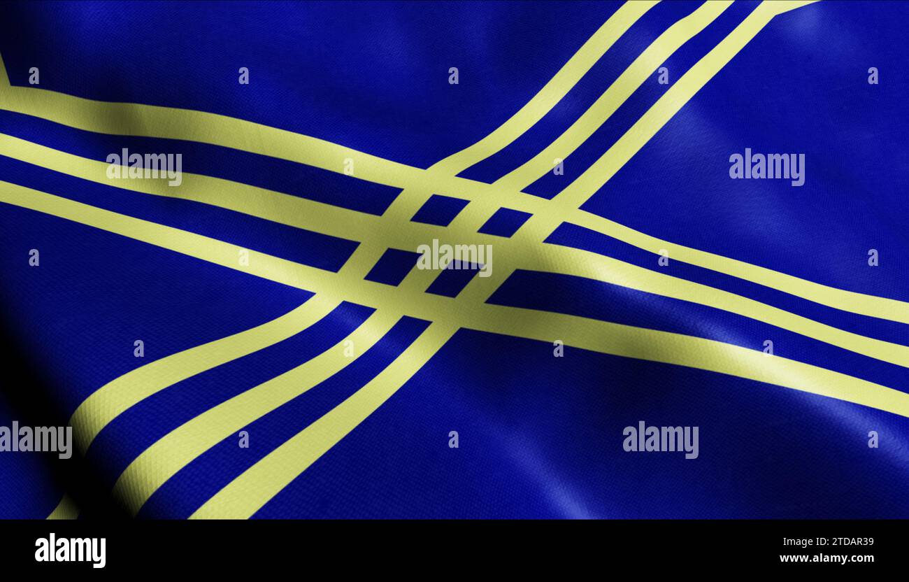 3D Illustration of a waving Puerto Rico City flag of W Stock Photo - Alamy