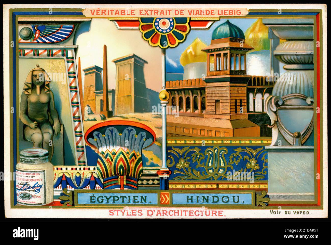 Vintage Liebig Trade Card S575 - Styles of Architecture - Egyptian ...
