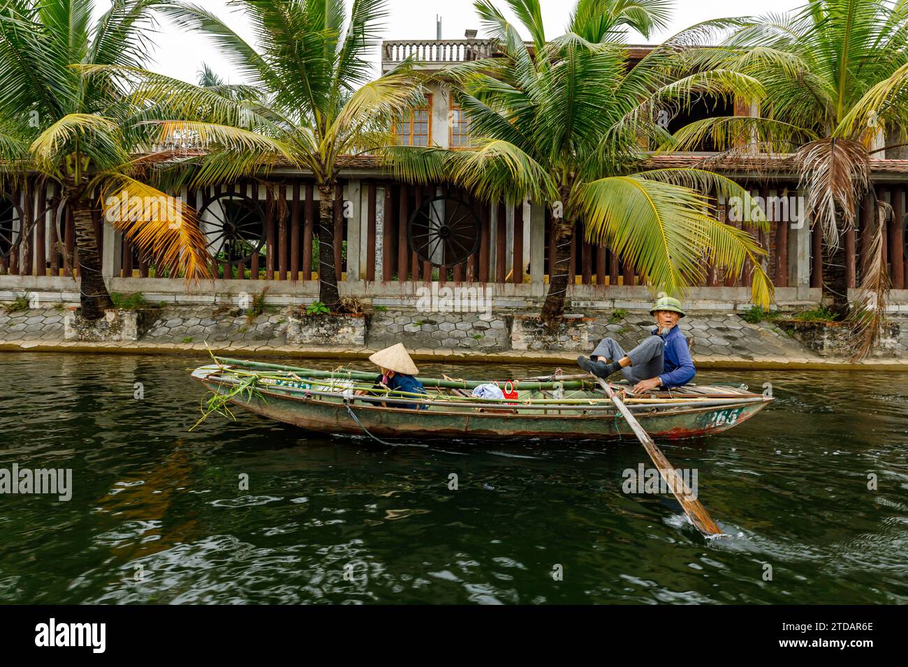 Tourist on a boat tour at Tam Coc in vietnam Stock Photo - Alamy