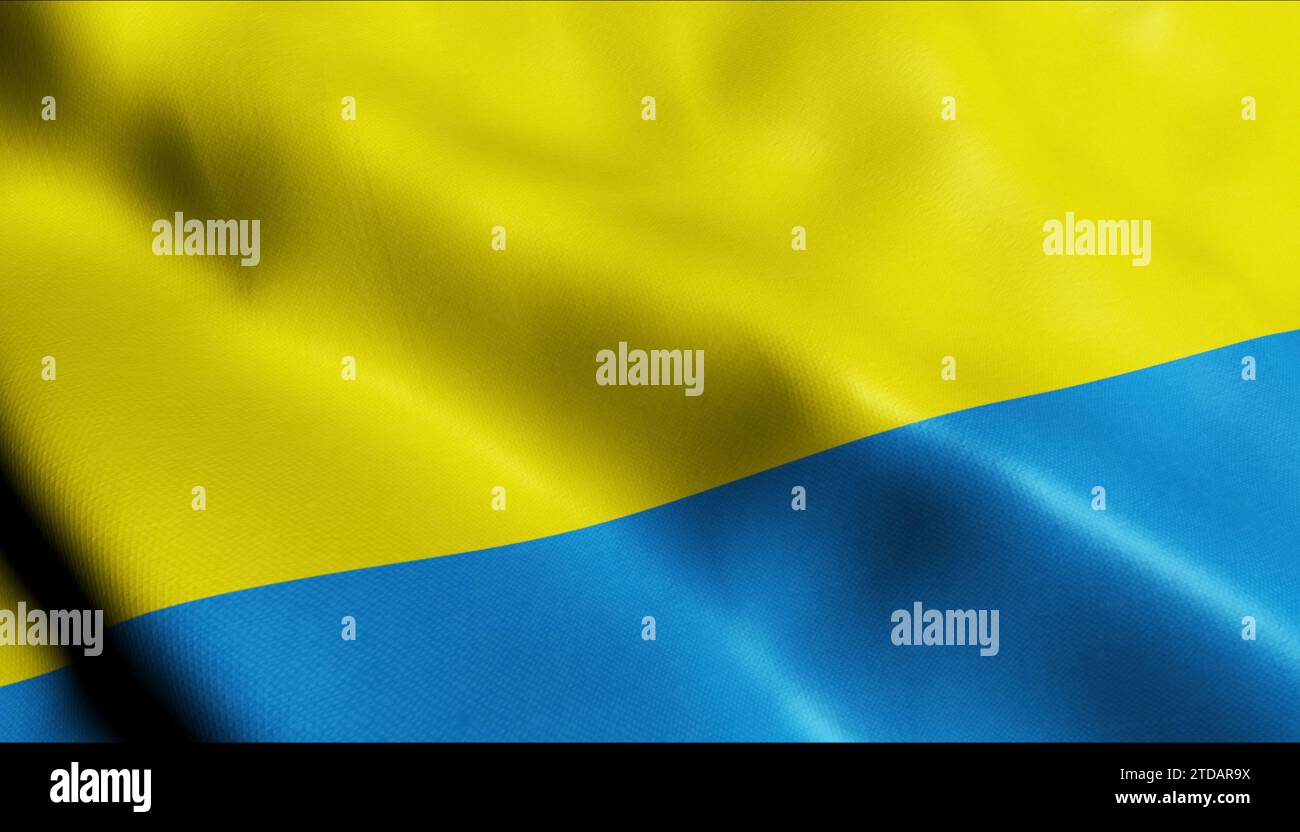 3D Illustration of a waving Poland Voivodeship flag of Opole Stock ...