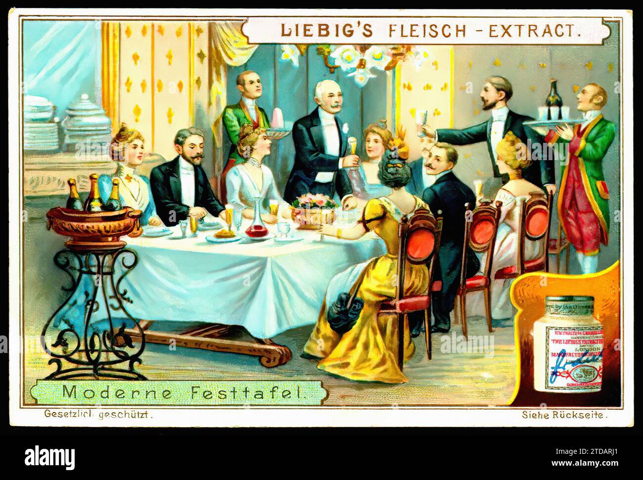 Vintage Liebig Trade Card S720 Feasts Through the Ages - Modern Stock Photo - Alamy