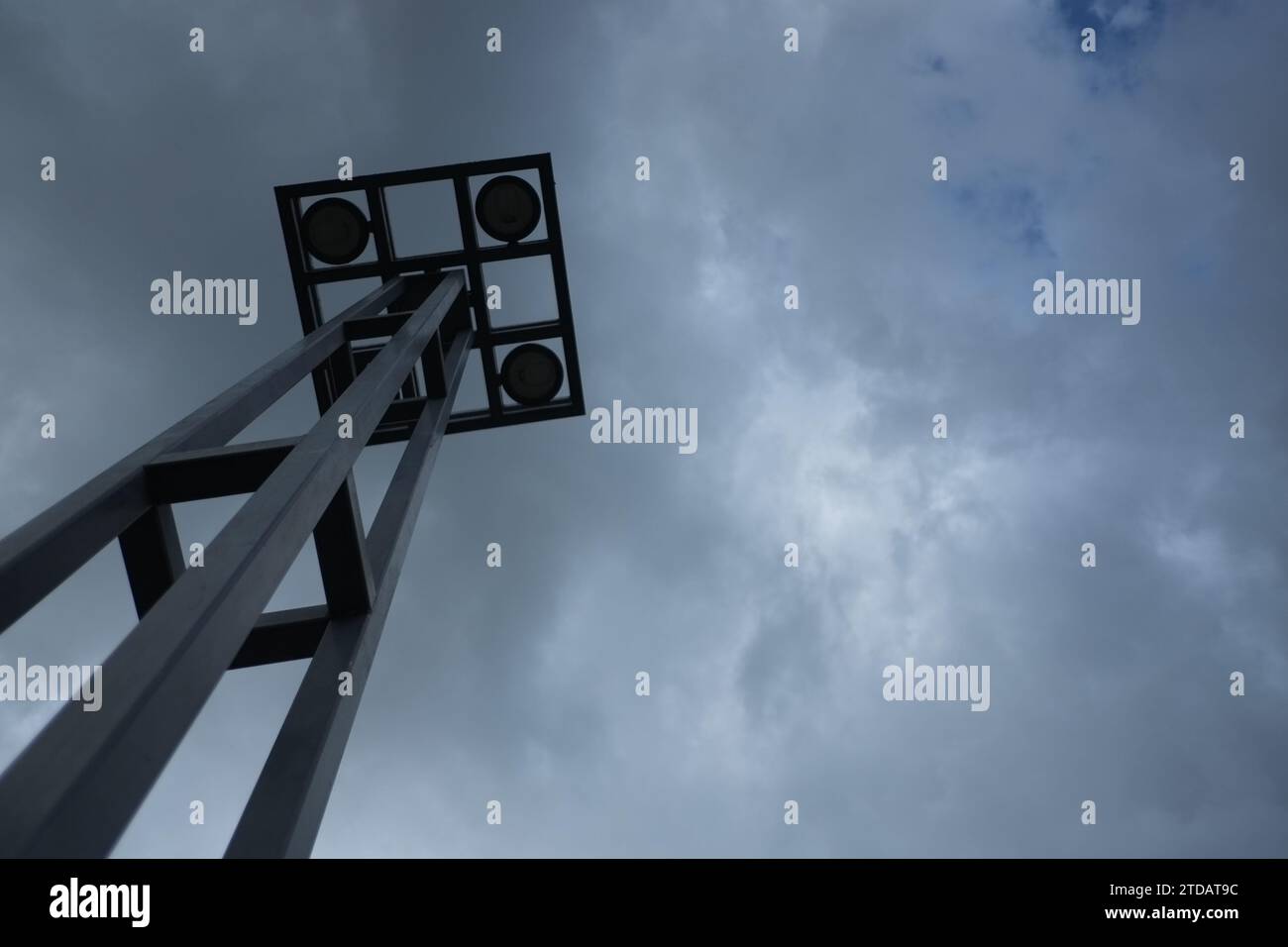 rectangular modern city street light with a cloudy sky view Stock Photo ...