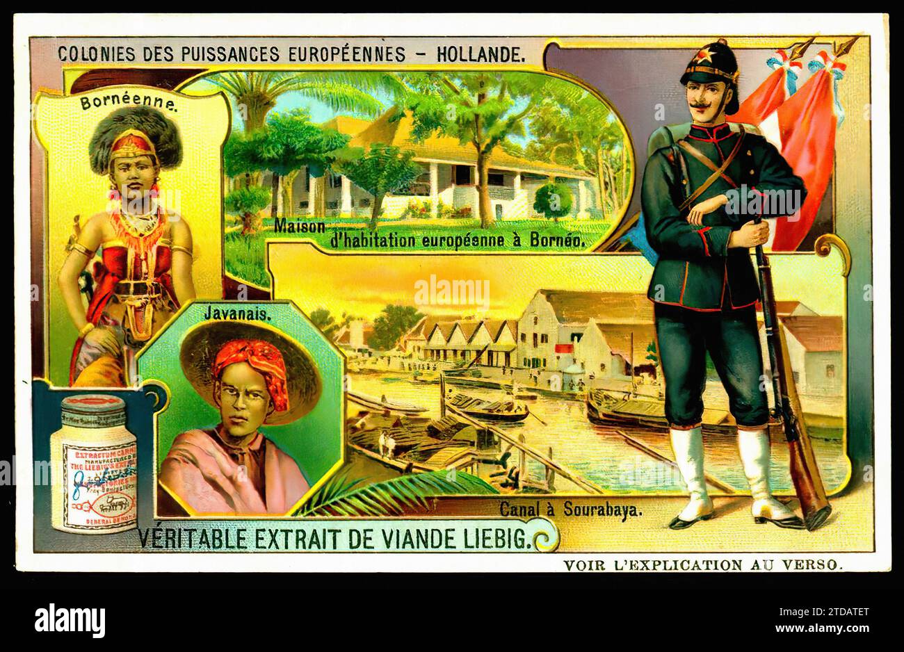 Vintage Liebig Trade Card S989 Dutch Colonies 1910 Stock Photo - Alamy