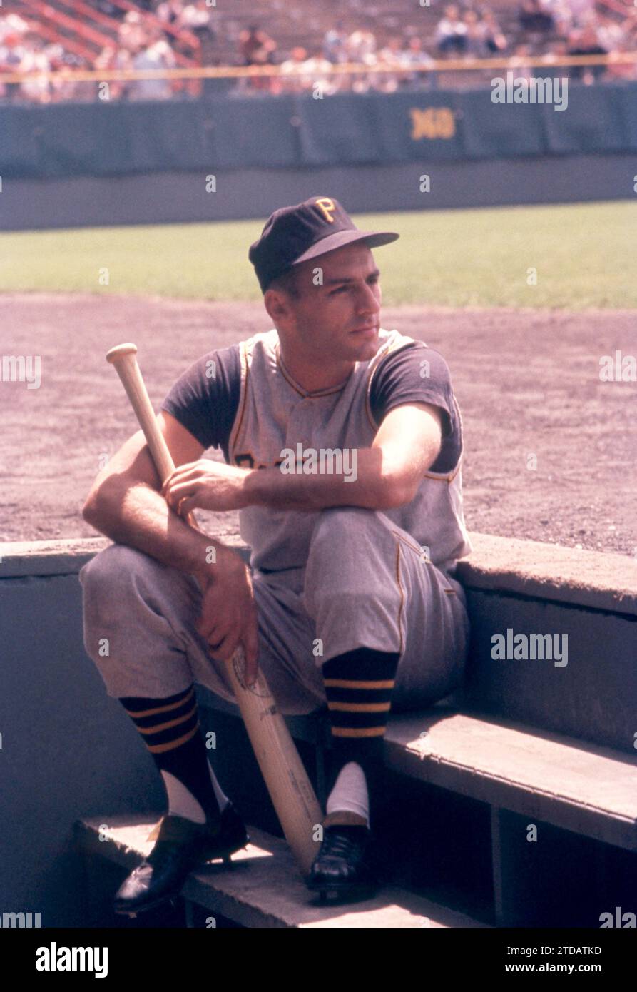 MILWAUKEE, WI - JULY 4: Dick Groat #24 of the Pittsburgh Pirates sits ...