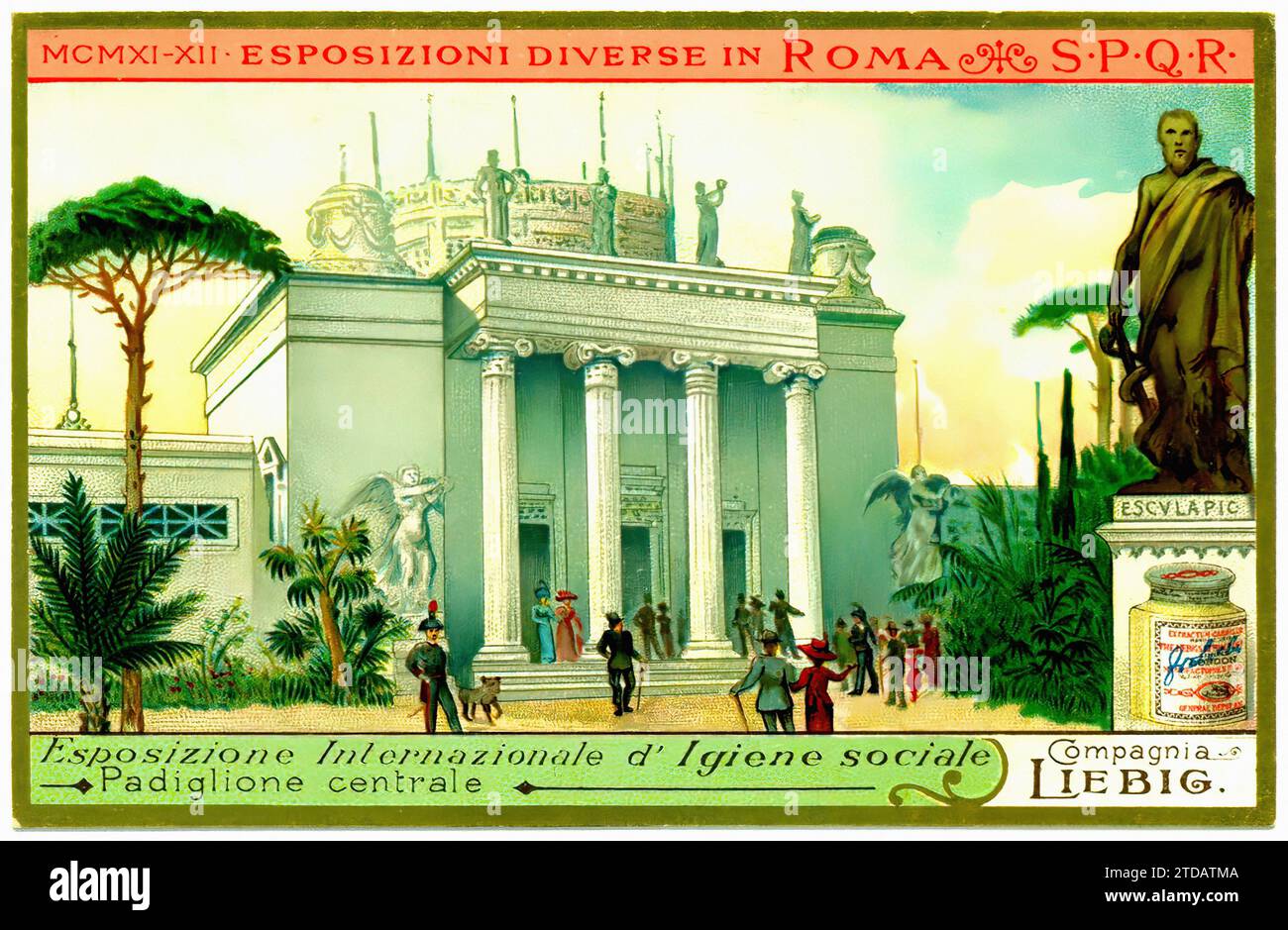 Vintage Liebig Trade Card S1043 Art Exhibitions in Rome 002 Stock Photo ...