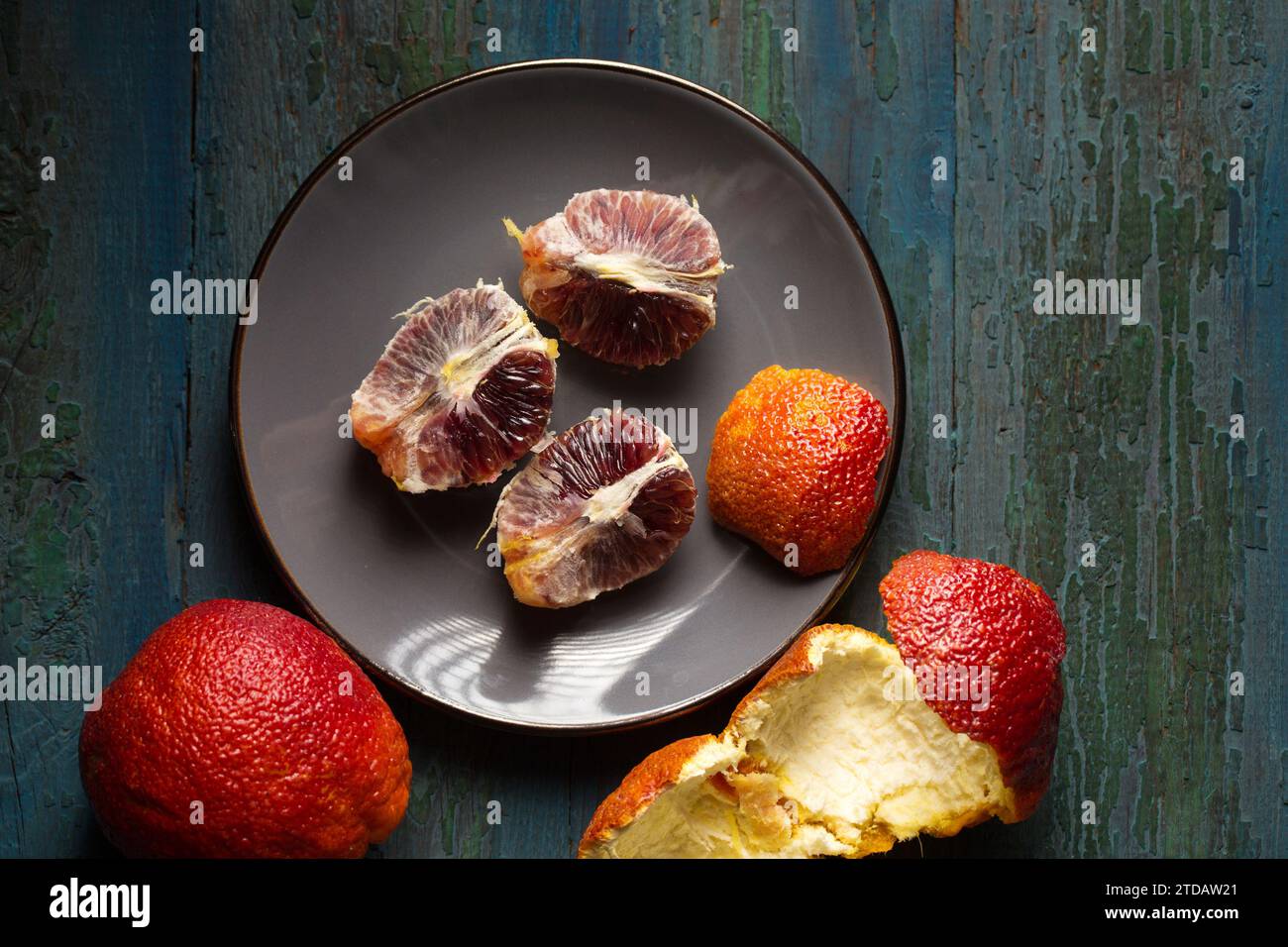 Royal red oranges, still life in rustic style Stock Photo - Alamy