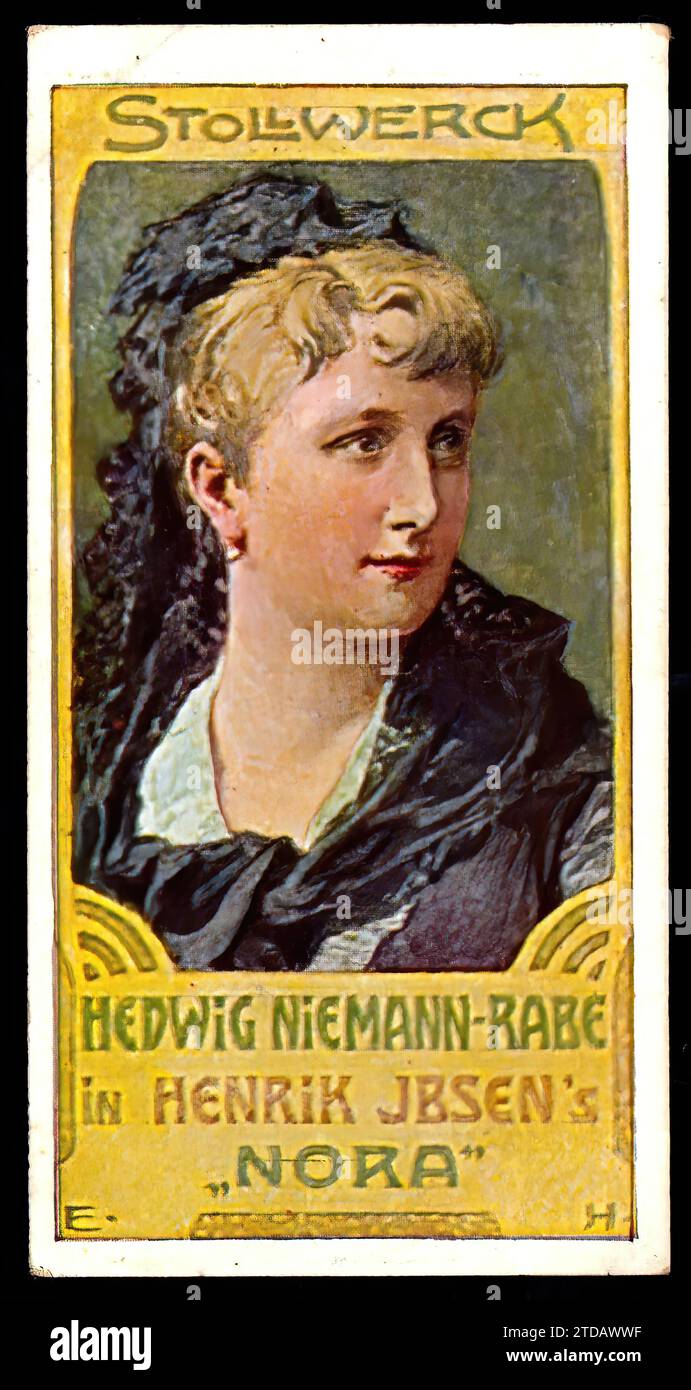 Actress, Hedwig Niemann-Raabe - Vintage German Tradecard Stock Photo - Alamy