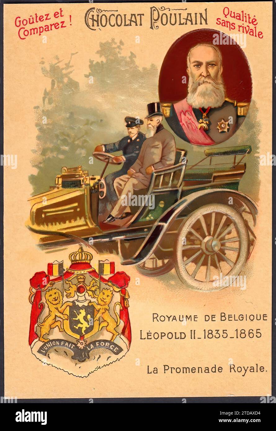 Leopold II, King of Belgium - Vintage French Tradecard, Belle Epoque ...