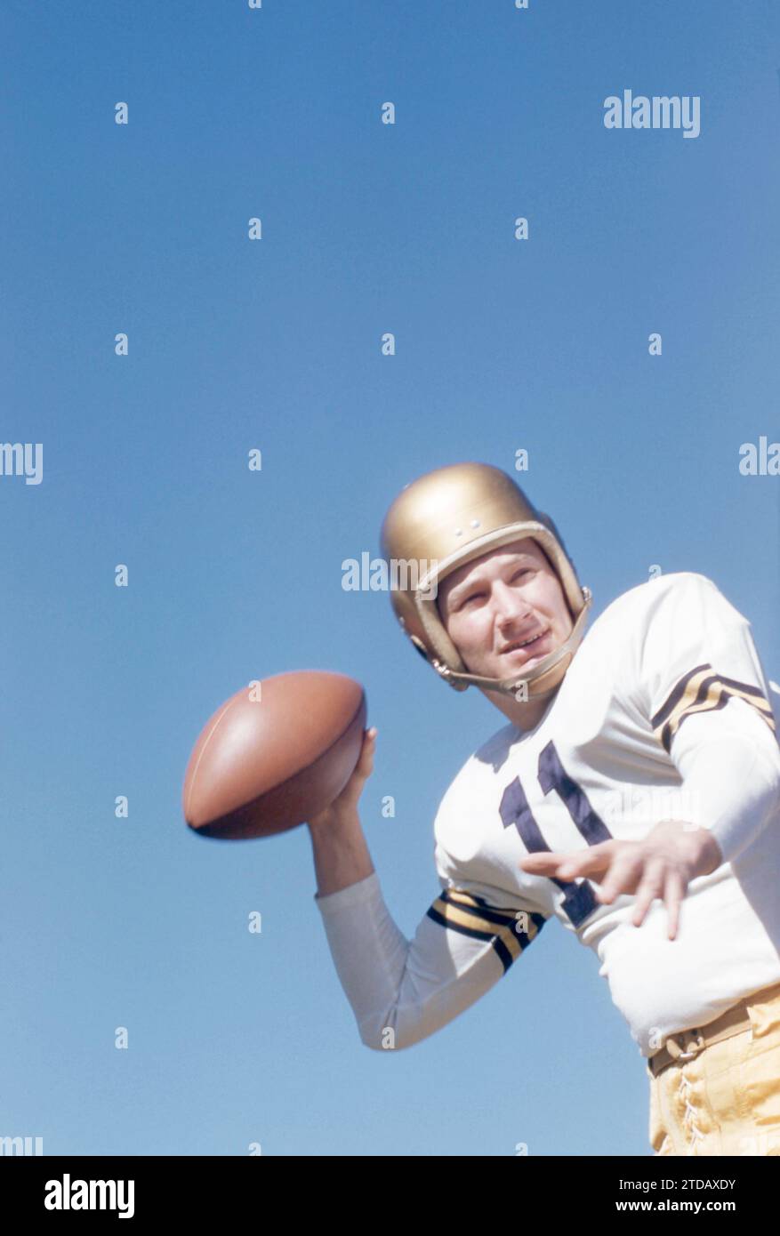 ANNAPOLIS, MD - MARCH, 1955: Quarterback George Welsh #11 of the Navy ...