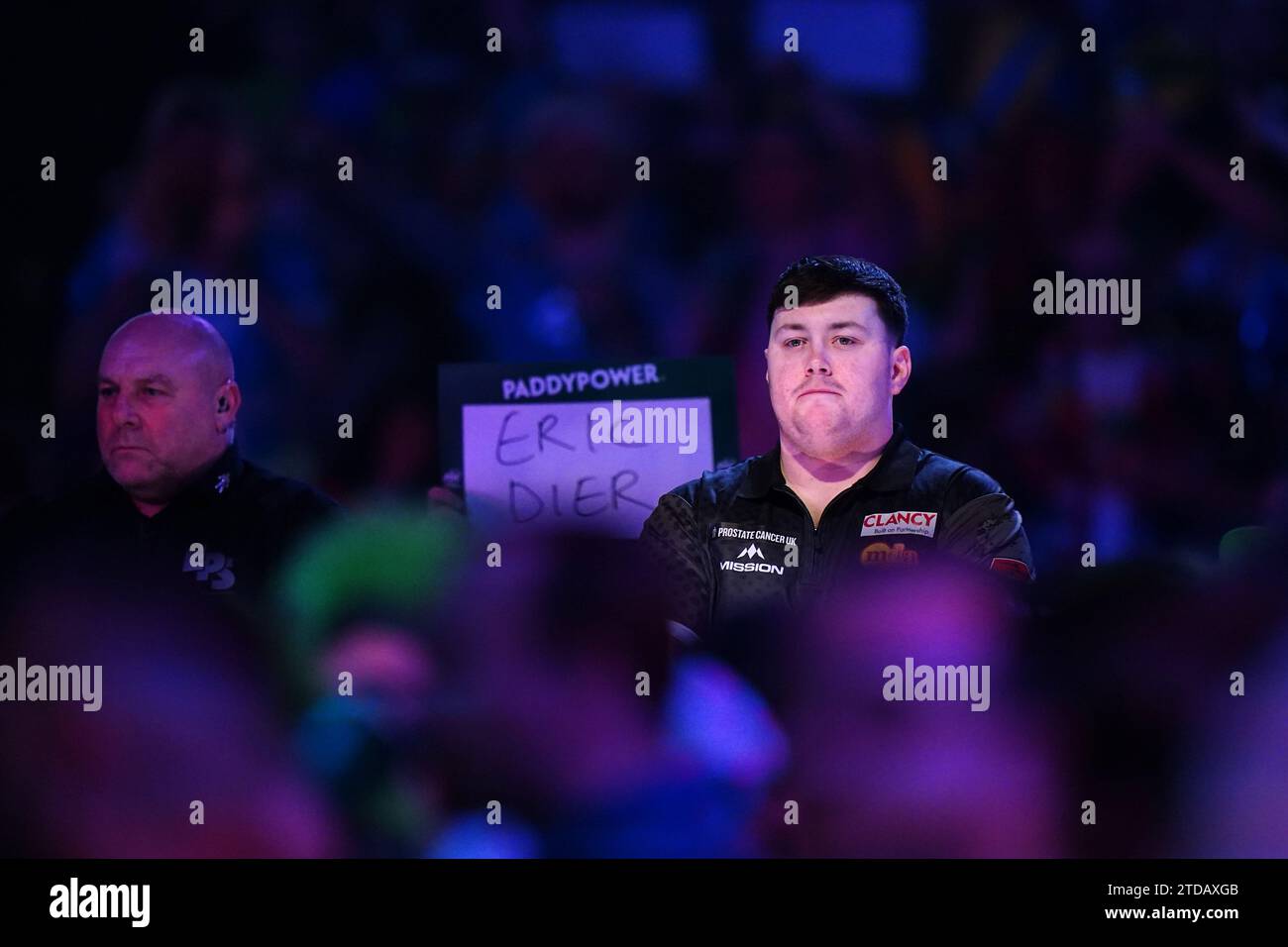 Dylan Slevin walks out to play Florian Hempel (not pictured) on day ...