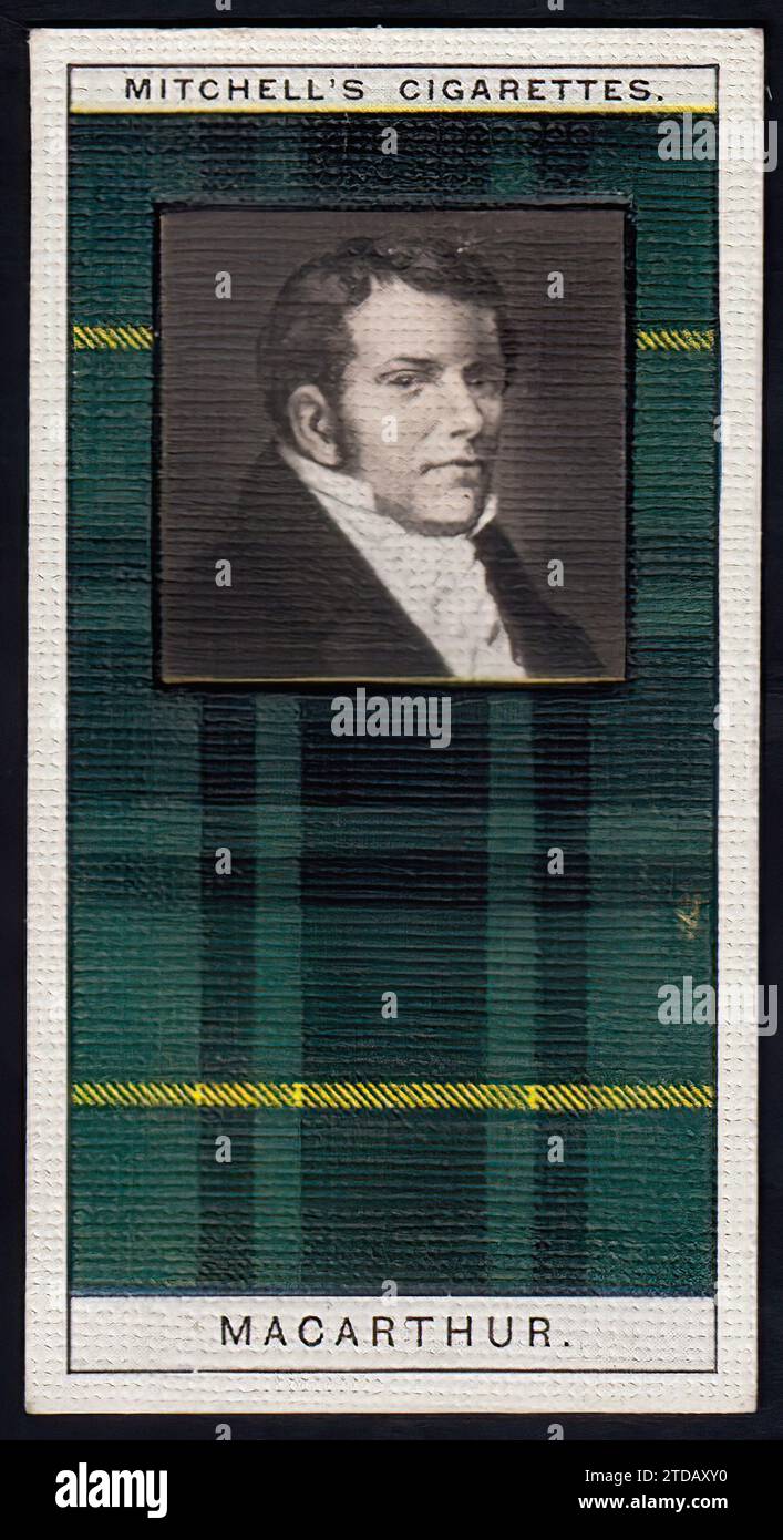 Clan MacArthur - Vintage Cigarette Card Stock Photo - Alamy