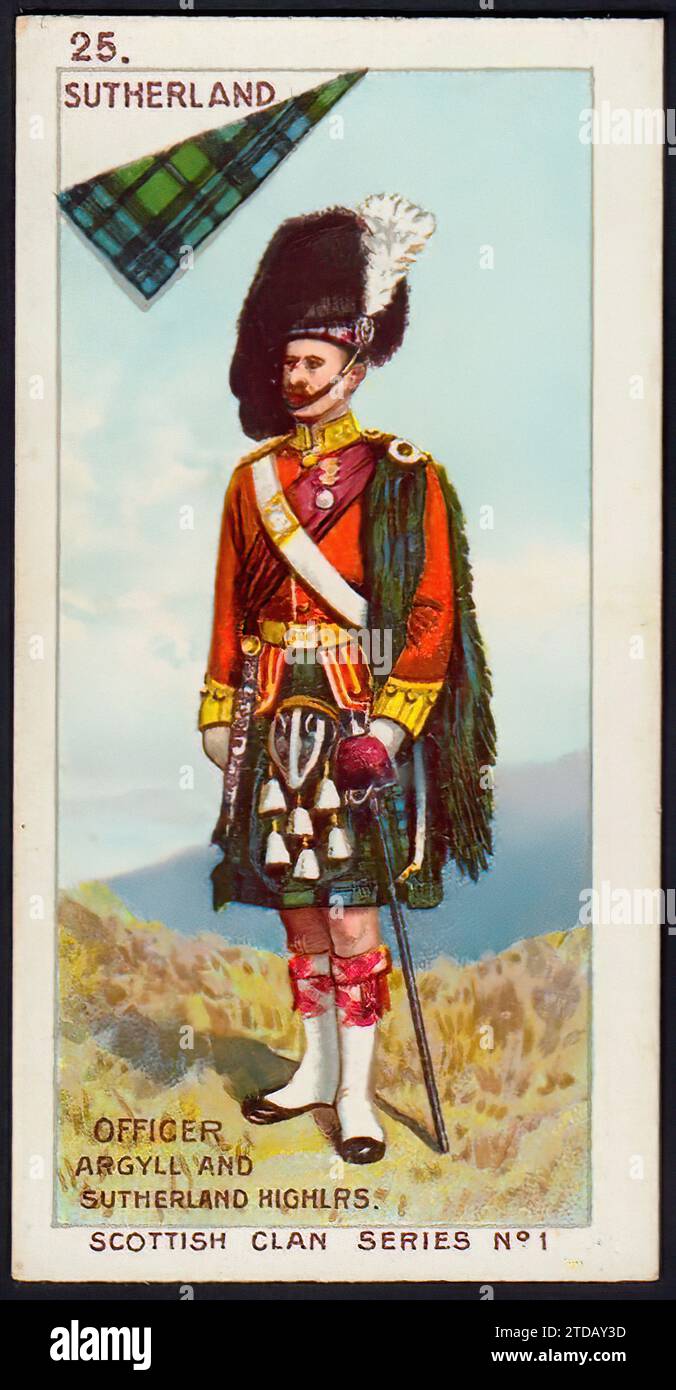 Clan Sutherland - Vintage Cigarette Card Stock Photo - Alamy