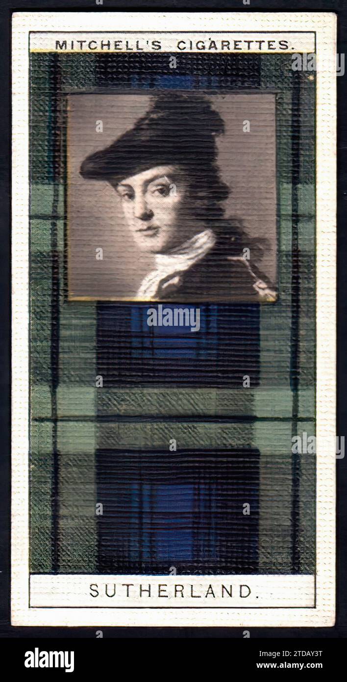 Clan Sutherland 001 - Vintage Cigarette Card Stock Photo - Alamy