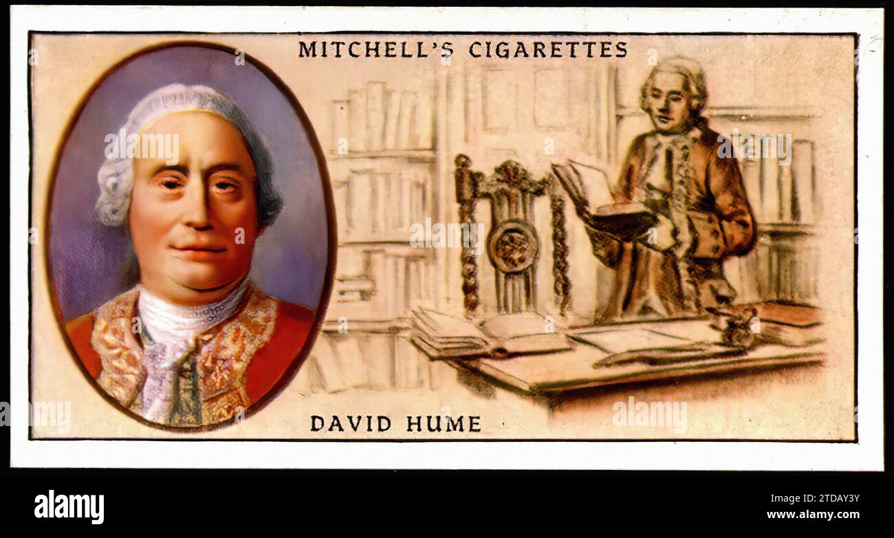 David Hume - Vintage Cigarette Card Stock Photo - Alamy