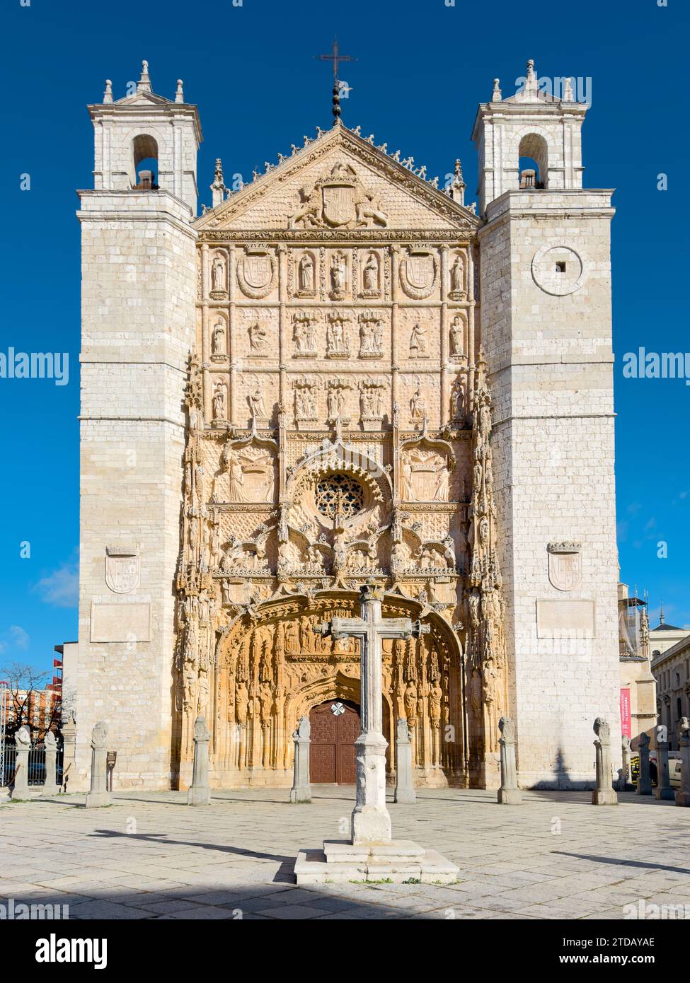San Pablo church in Valladolid, Spain. The facade is one of the best ...