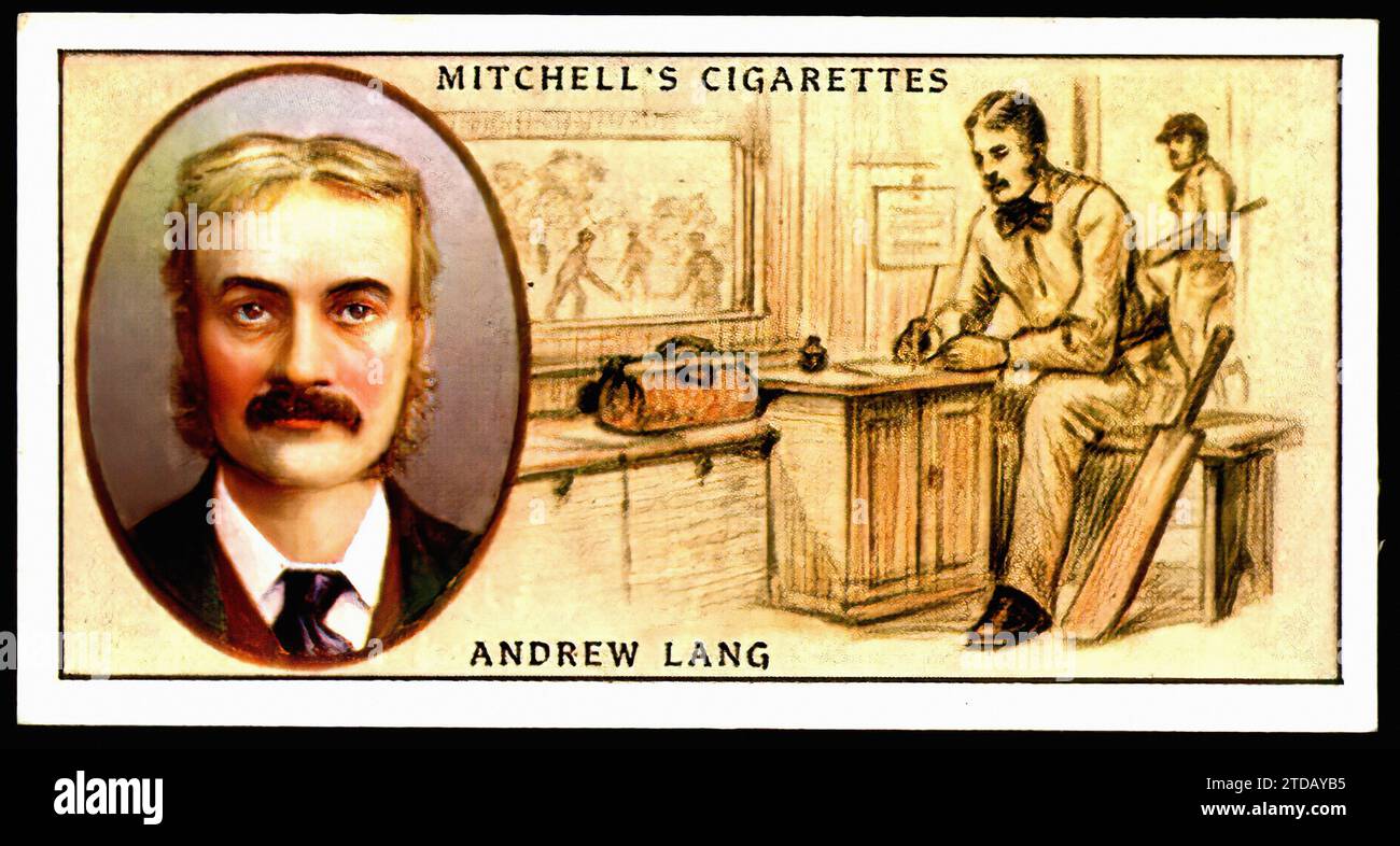 Andrew Lang - Vintage Cigarette Card Stock Photo - Alamy