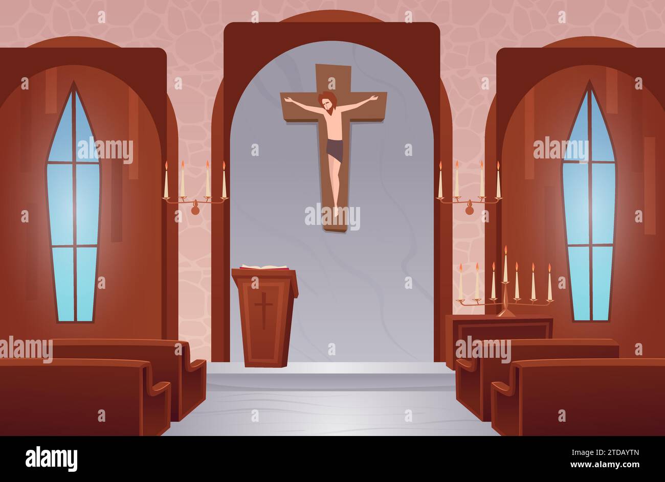 Palace church interior Stock Vector Images - Alamy