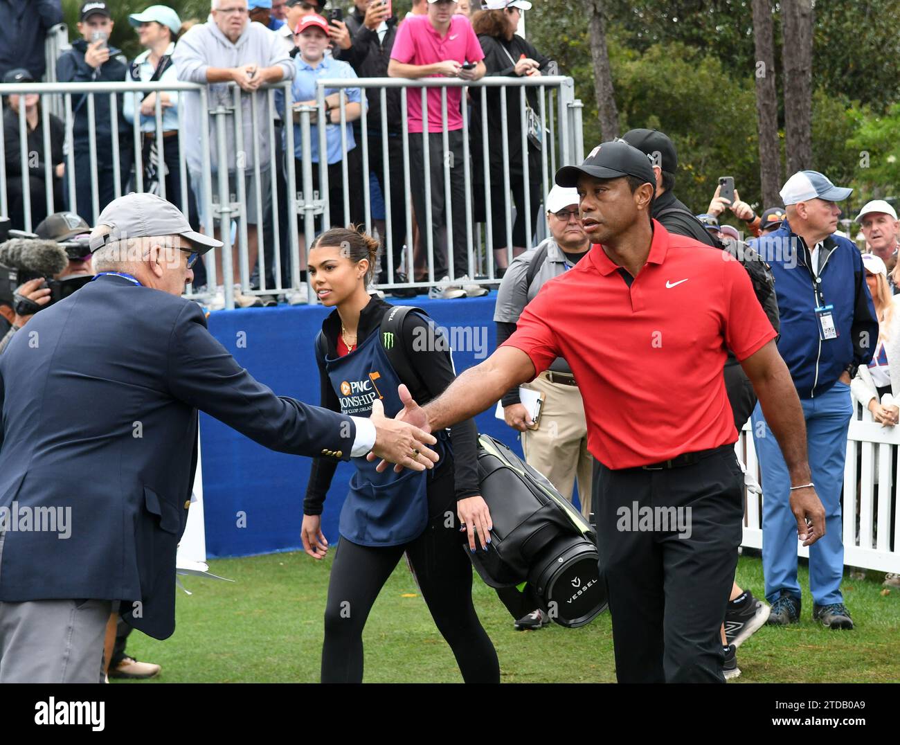 Orlando, United States. 17th Dec, 2023. Tiger Woods and his daughter ...