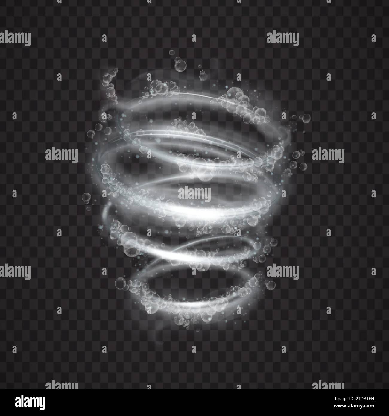 Foam swirl. Detergent water whirl bubbles trail, liquid soap vortex ...