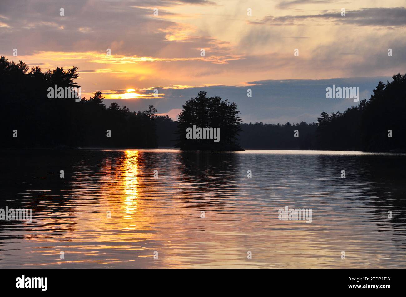 Another beautiful sunset in Muskoka, Ontario, a luxury summer vacation ...