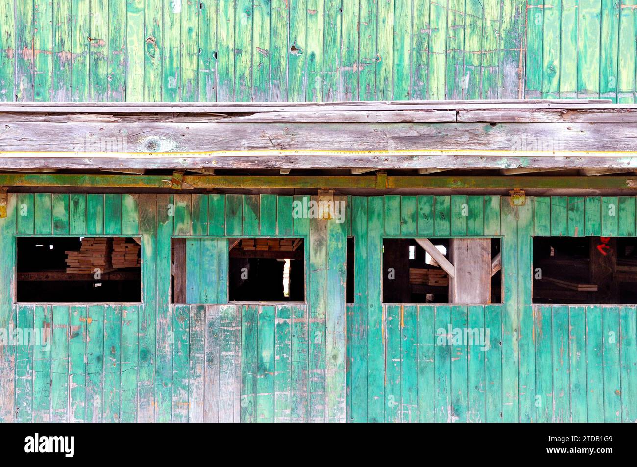 grunge old abandoned lumber yard Stock Photo - Alamy