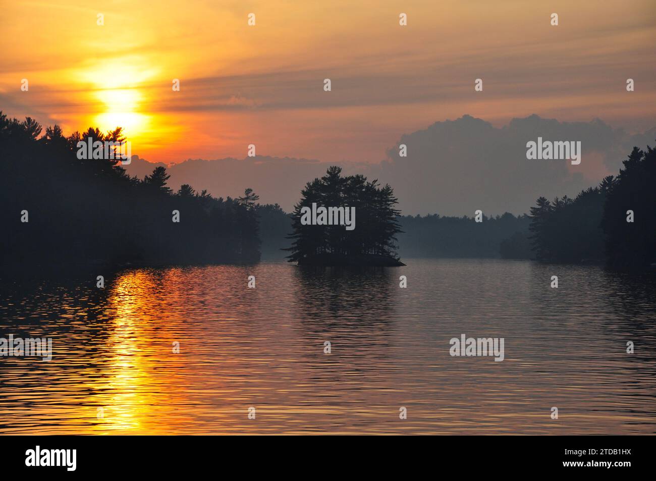 Another beautiful sunset in Muskoka, Ontario, a luxury summer vacation ...