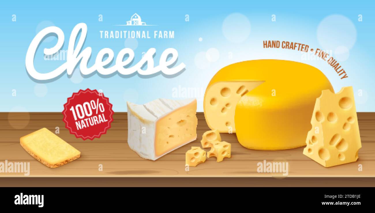 Realistic cheese poster dutch cheese hi-res stock photography and ...