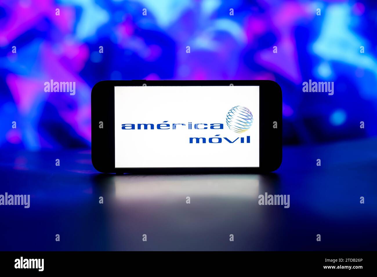 In this photo illustration, the América Móvil logo is seen displayed on ...