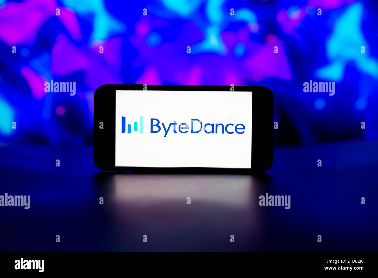 India. 17th Dec, 2023. In this photo illustration, the ByteDance logo ...