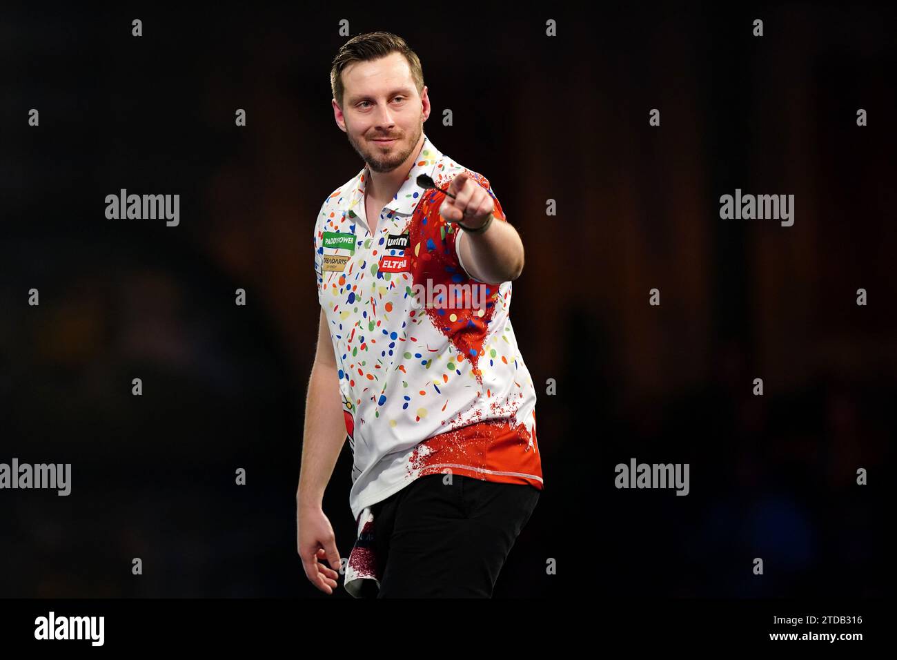 Dylan Slevin reacts during his match against Florian Hempel (not ...