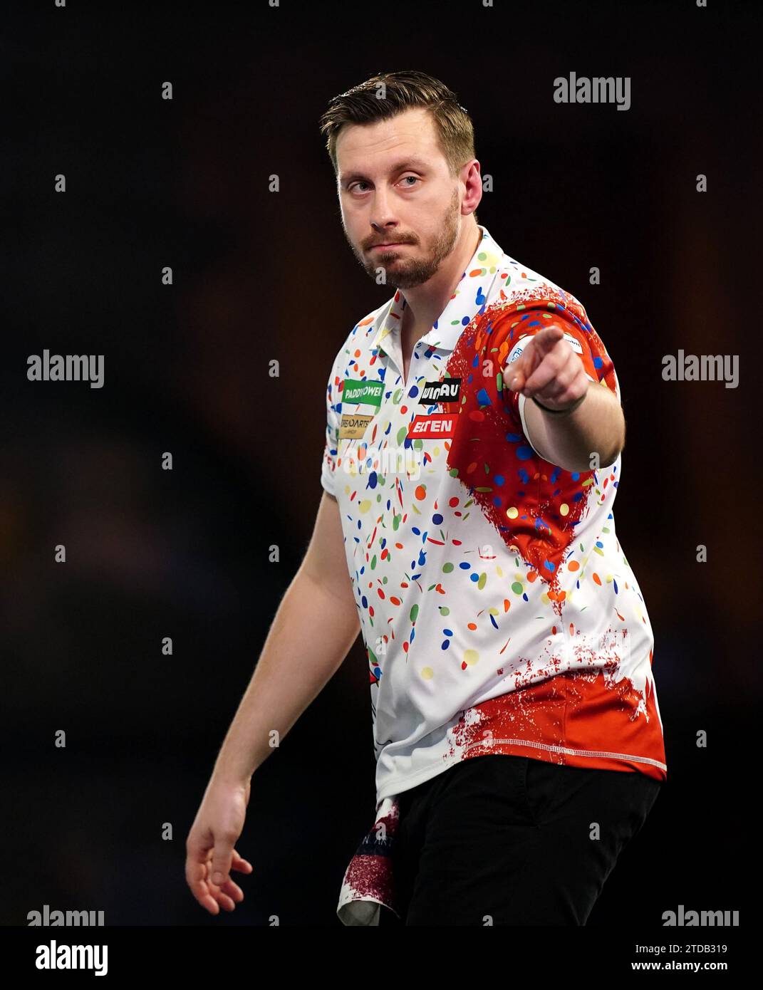 Dylan Slevin reacts during his match against Florian Hempel (not ...