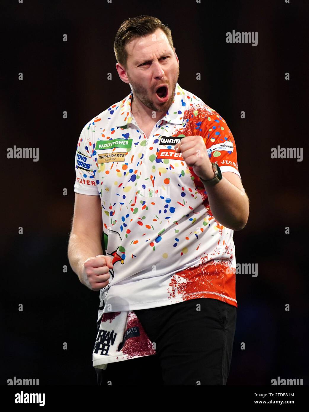 Dylan Slevin reacts during his match against Florian Hempel (not ...