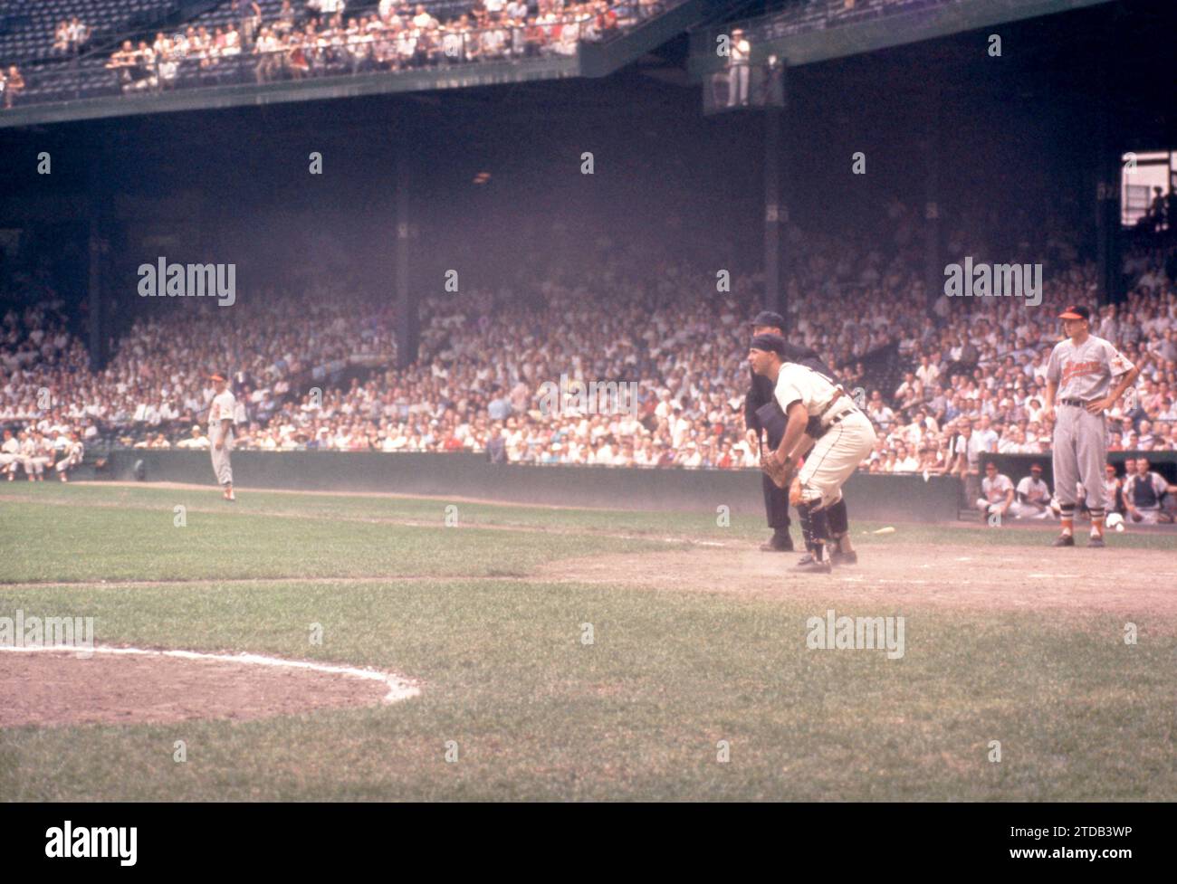 DETROIT, MI - JUNE 28: Catcher Lou Berberet #11 of the Detroit Tigers ...