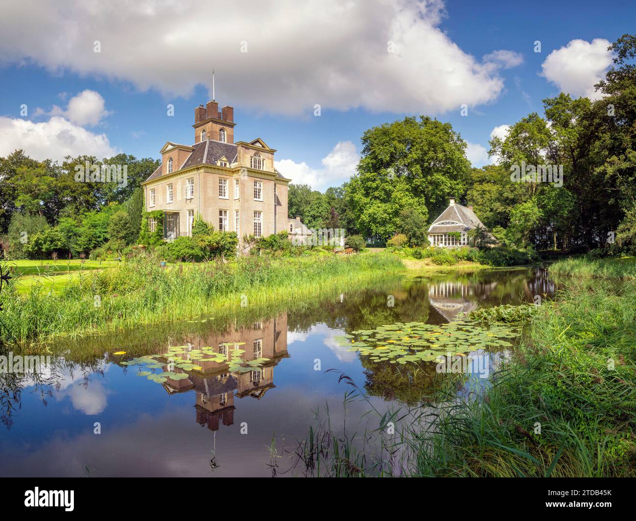 Oldenaller Castle near the dutch village Putten seaan from the ...