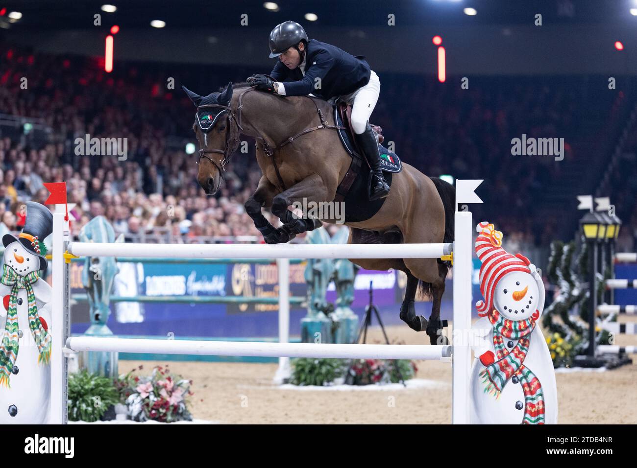 London, UK. December 17, 2023. Conor Swail of Ireland with Casturano ...
