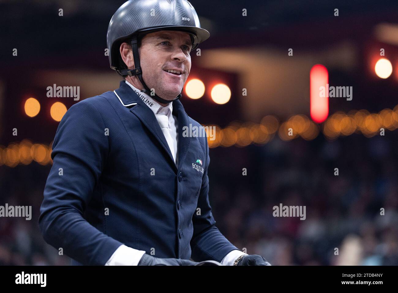 London, UK. December 17, 2023. Conor Swail of Ireland with Casturano ...