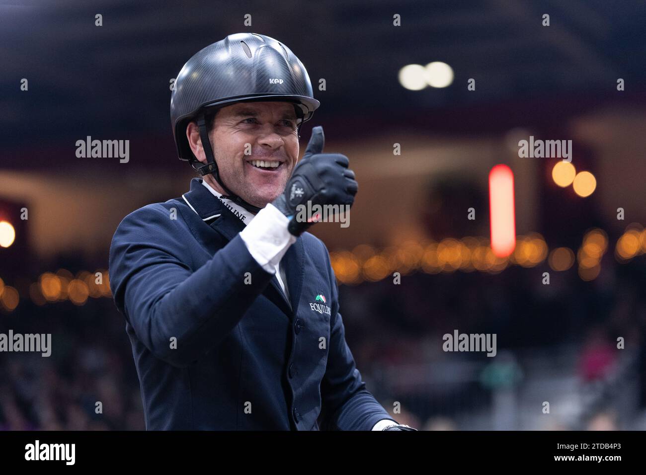 London, UK. December 17, 2023. Conor Swail of Ireland with Casturano ...