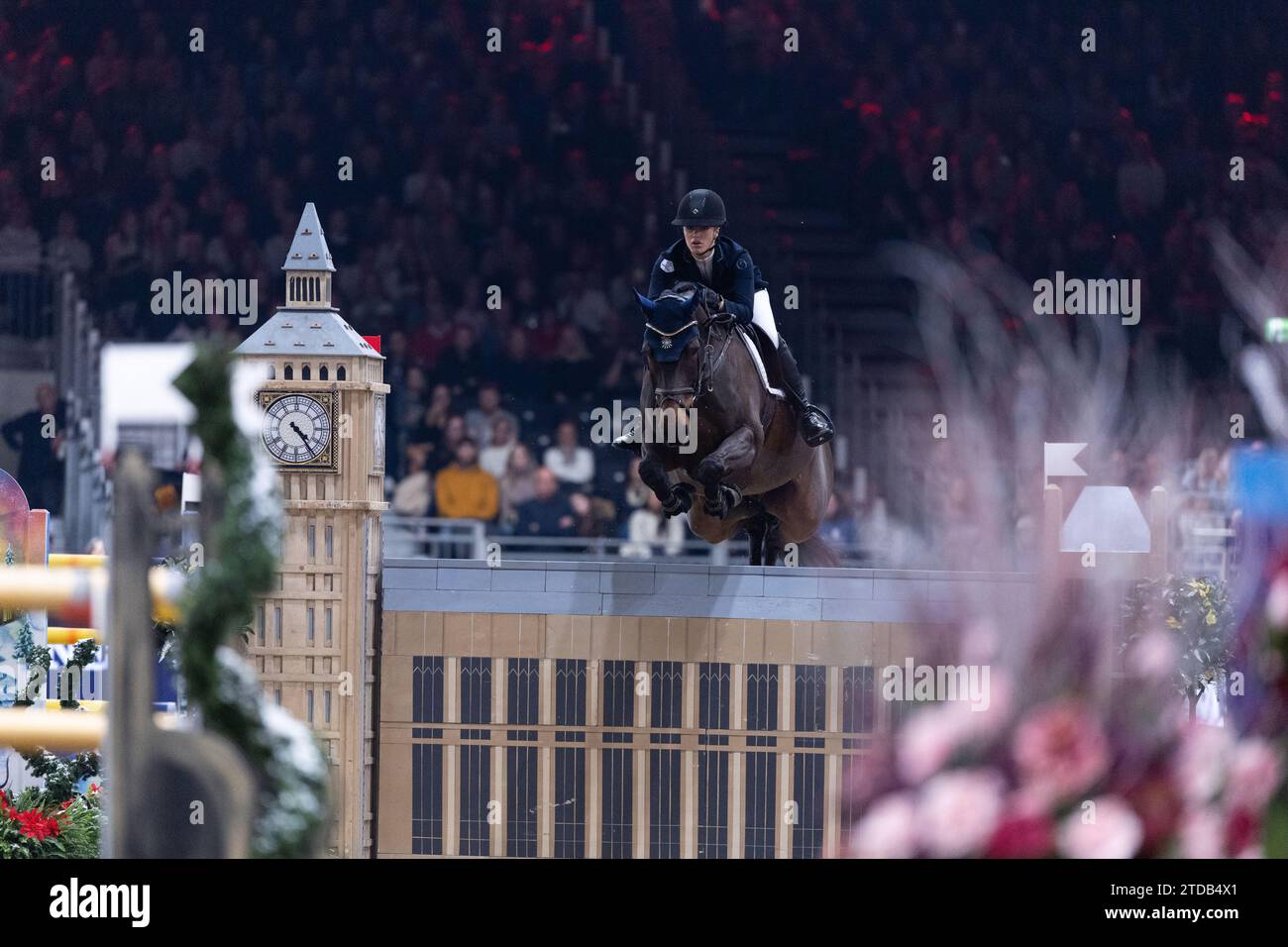Lily Attwood of Great Britain with Cor-Leon vd Vlierbeek Z competing ...