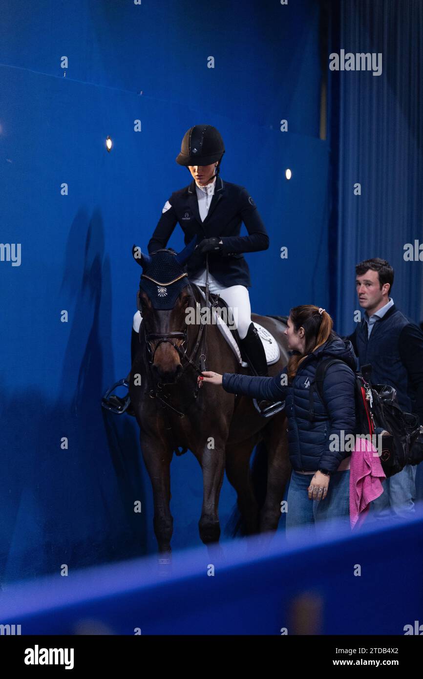 London, UK. December 17, 2023. Lily Attwood of Great Britain with Cor ...