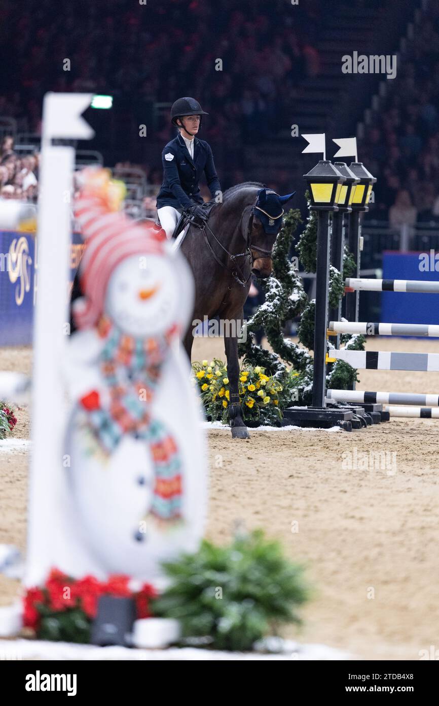 London, UK. December 17, 2023. Lily Attwood of Great Britain with Cor ...