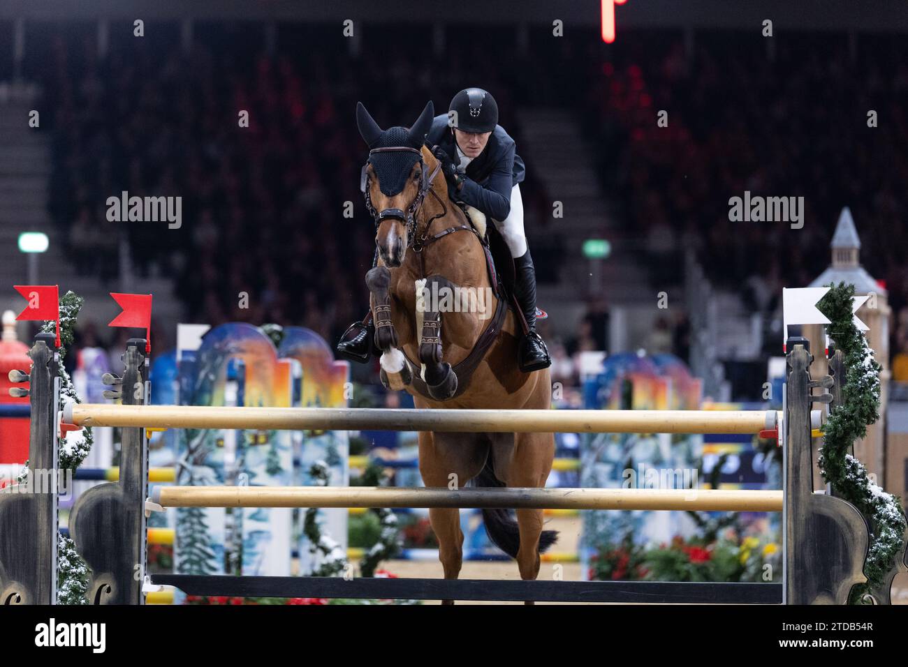 London, UK. December 17, 2023. Andreas Schou of Denmark with Billy Matador competing during the ...