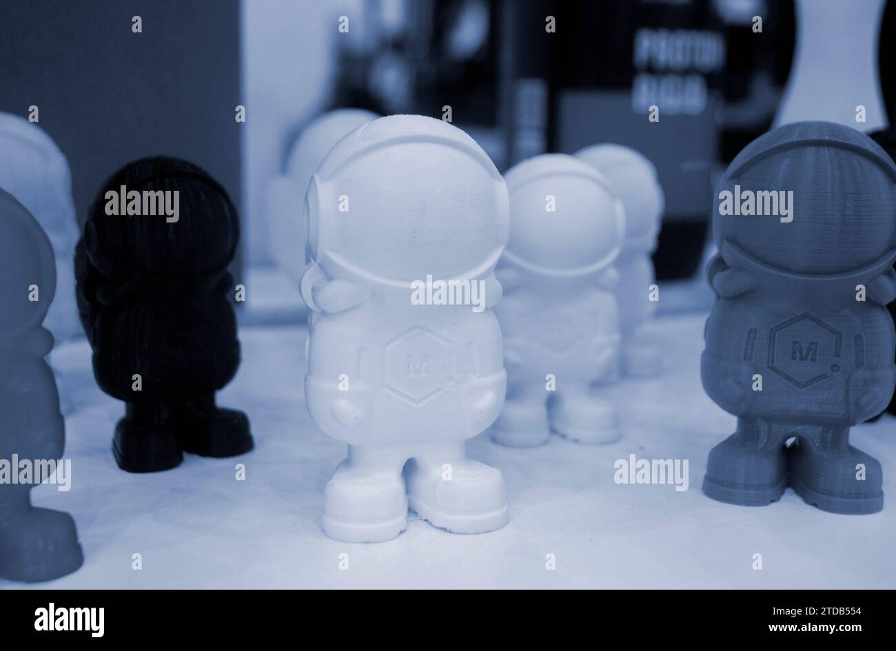 Object model printed on a 3D printer from molten plastic. 3D printer ...