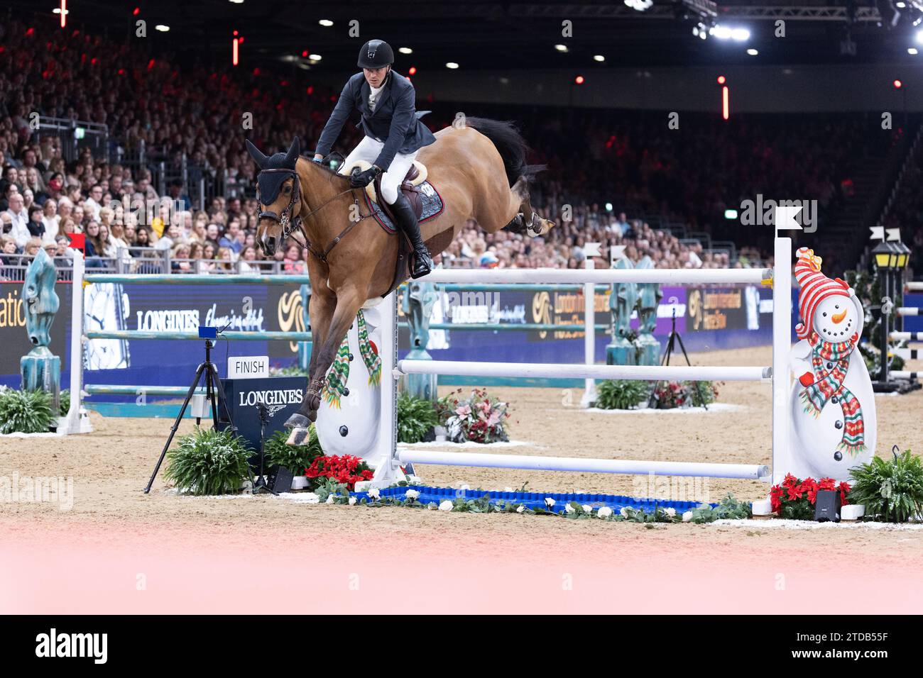 London, UK. December 17, 2023. Andreas Schou of Denmark with Billy Matador competing during the ...