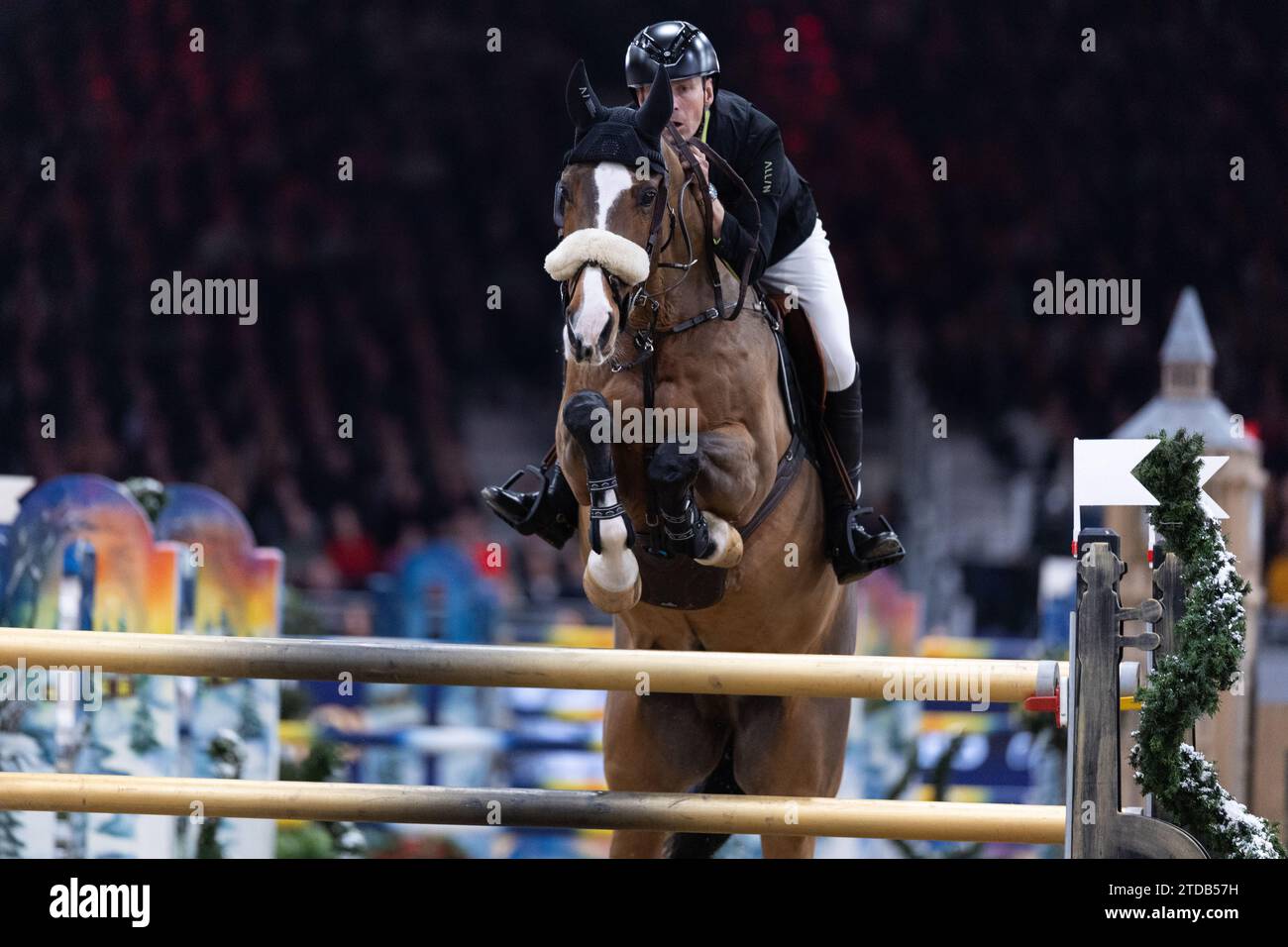 London, UK. December 17, 2023. Peder Fredricson of Sweden with Hansson WL competing during the ...
