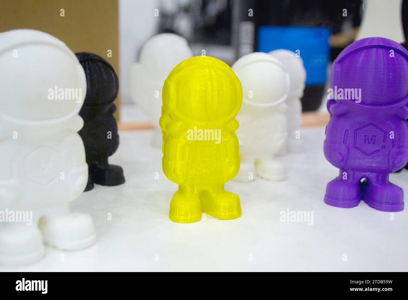 Object model printed on a 3D printer from molten plastic. 3D printer ...